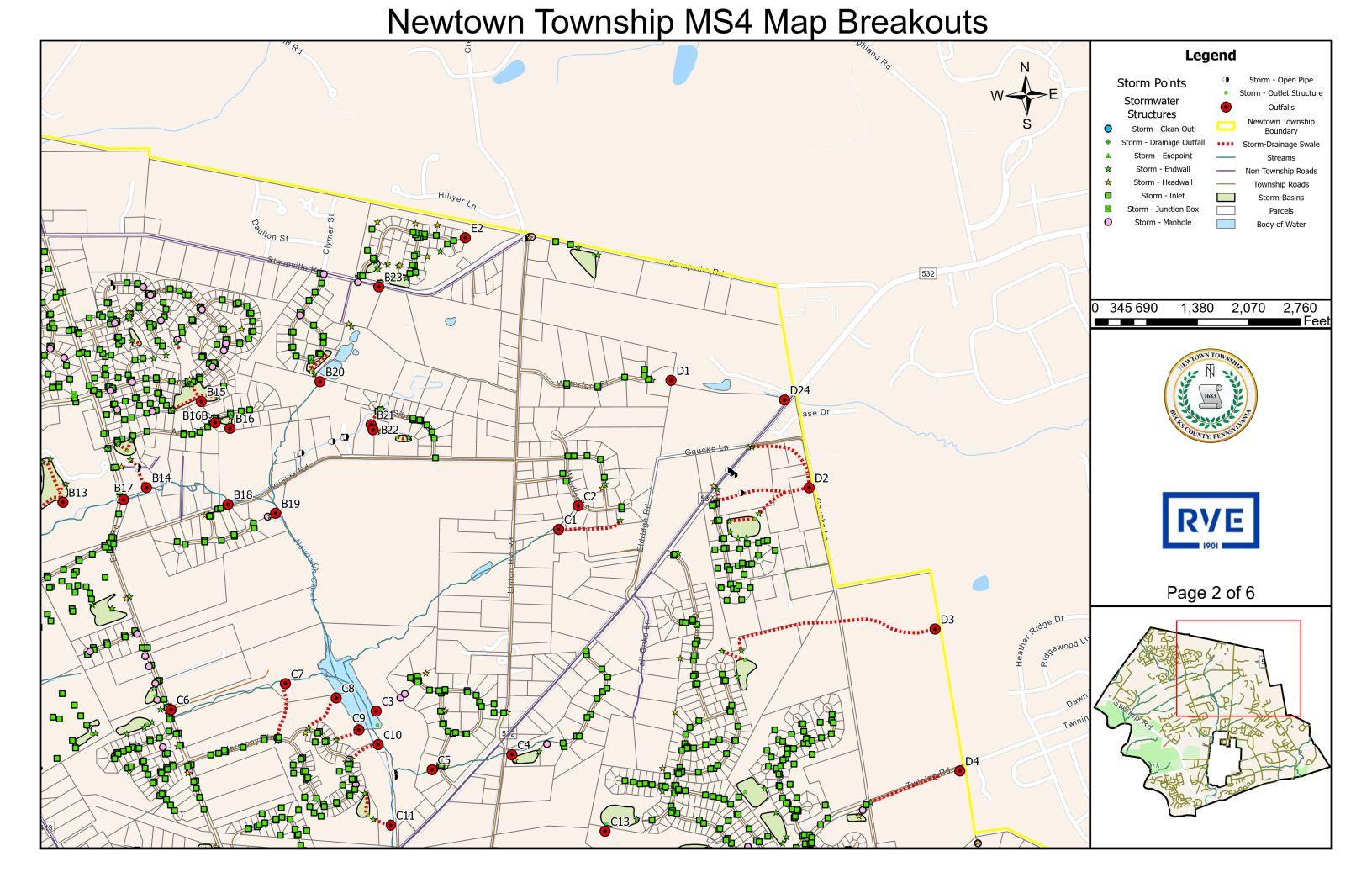 Newtown Township Full EPA MS4 Stormwater Map – Newtown Township: Bucks ...