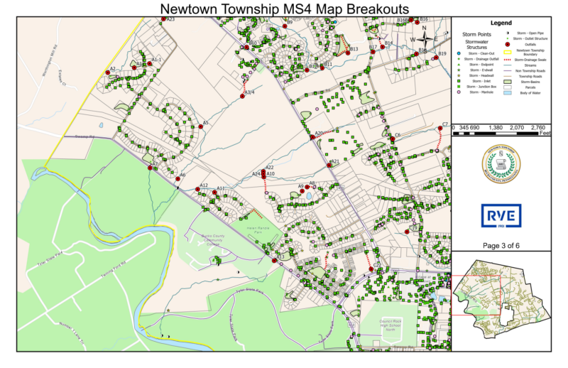 Newtown Township Full EPA MS4 Stormwater Map – Newtown Township: Bucks ...